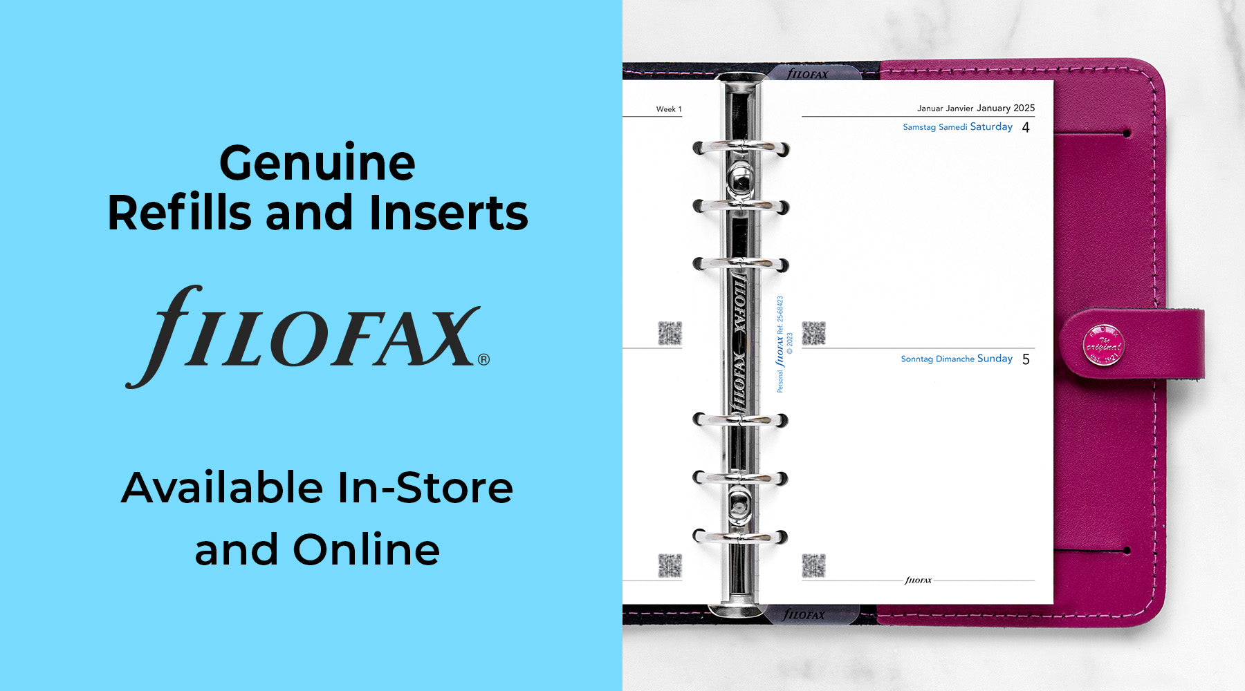 A World of Genuine Filofax Diary Refills and Inserts